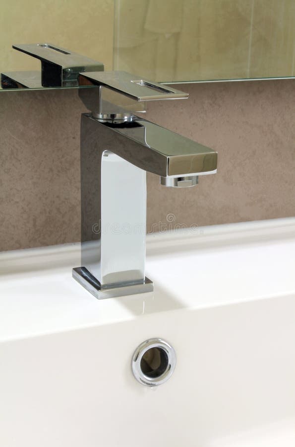 Modern tap stock image. Image of bath, decoration, mirror - 22680071