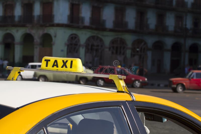 Modern Taxi in Havana, Cuba Stock Image - Image of downtown ...