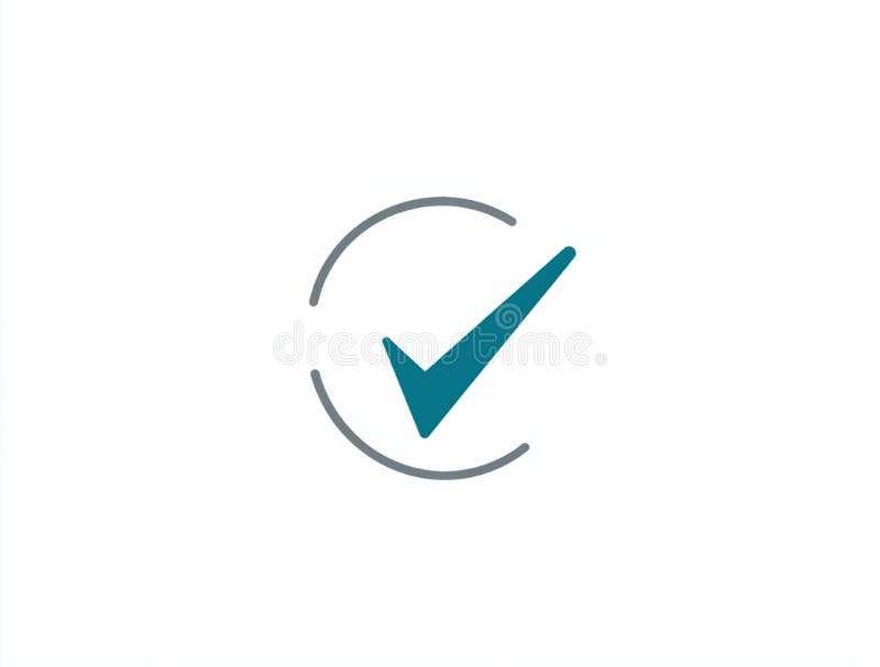 Modern Teal Checkmark Icon Minimalist Design Simple Approval Vector ...