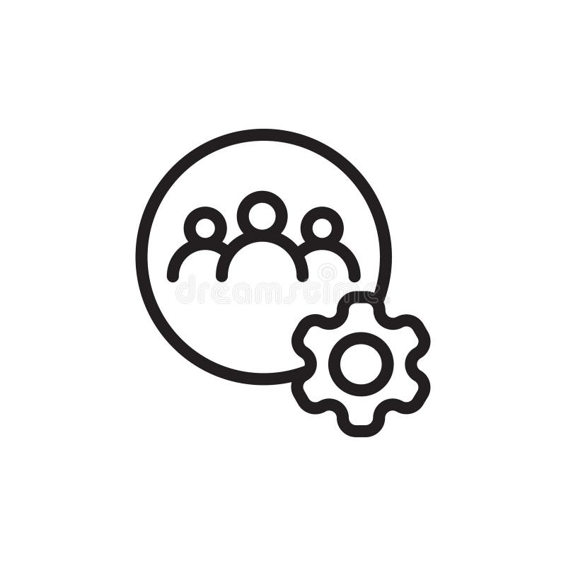 Modern Teamwork Icon Outline Vector for Web Ui Stock Vector ...