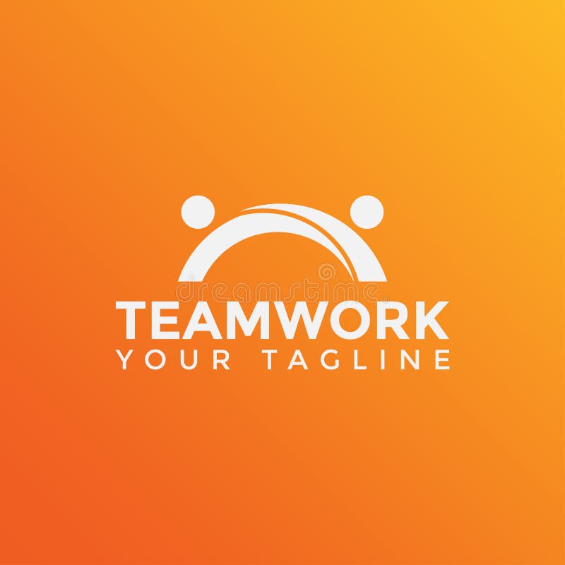 Modern Teamwork Logo Design Template Stock Vector - Illustration of ...