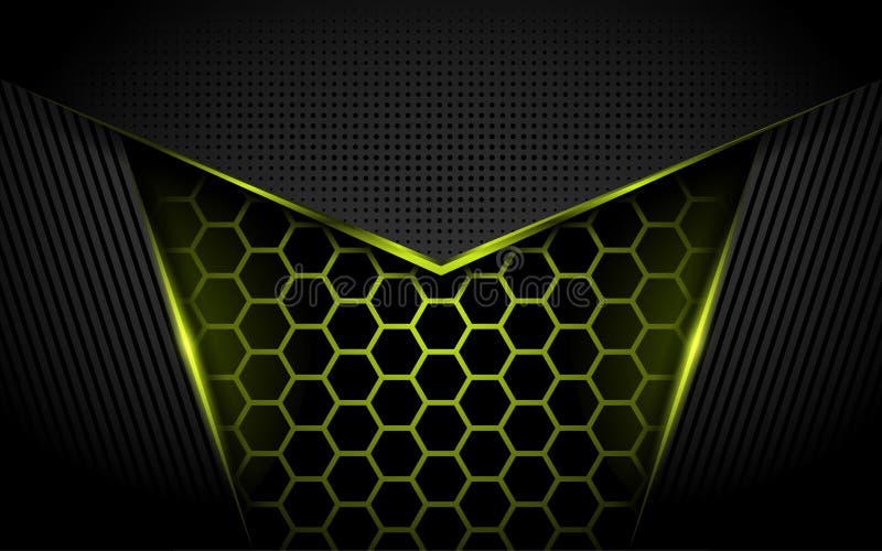 Modern Tech Abstract Yellow Background with Shinny Lines Effect Stock ...