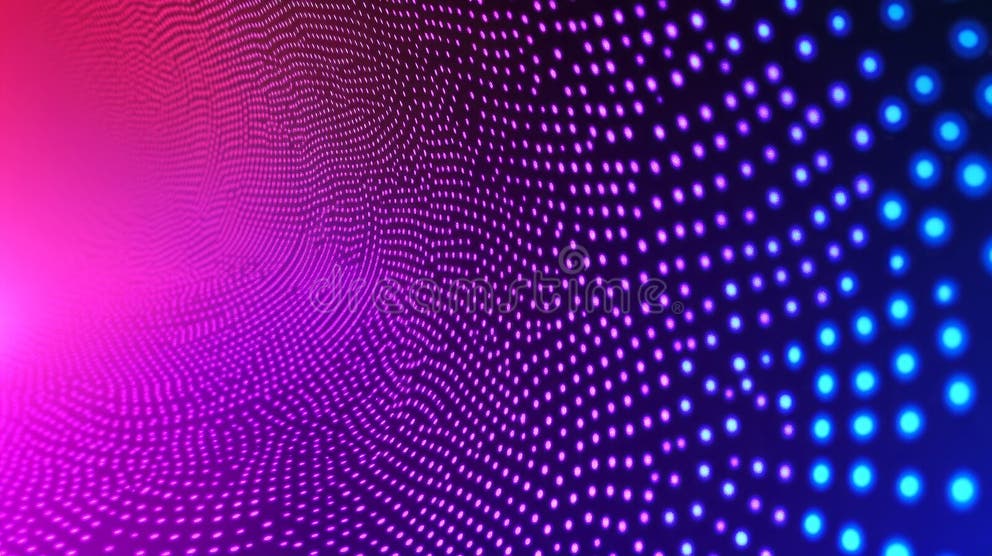 Modern Tech Backdrop Featuring Abstract Halftone Dots with Glowing ...
