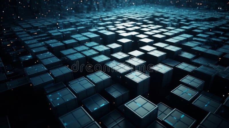 Modern Tech Background. Generative AI Stock Illustration - Illustration ...