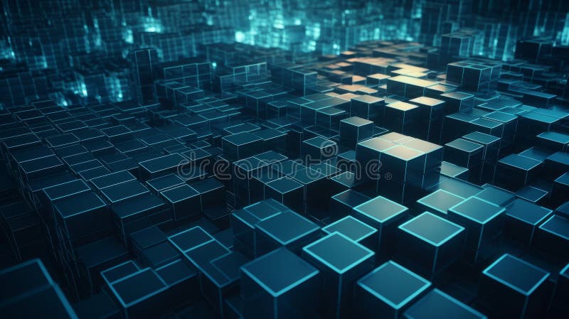 Modern Tech Background. Generative AI Stock Photo - Image of modern ...