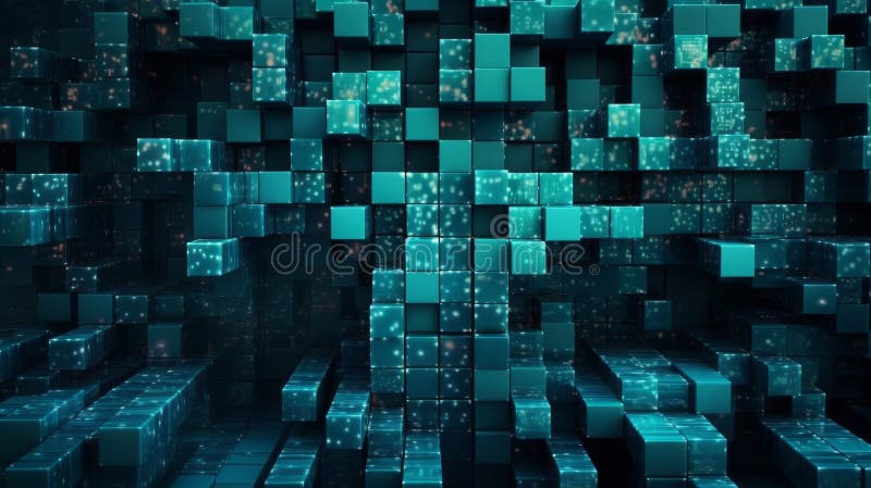 Modern Tech Background. Generative AI Stock Illustration - Illustration ...