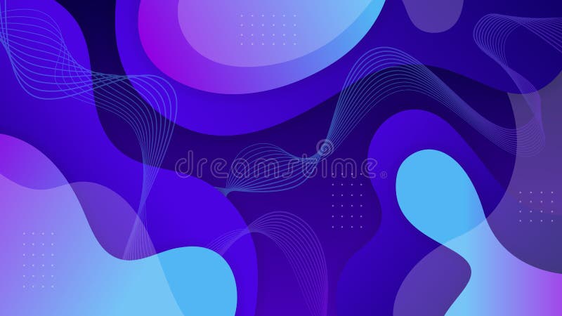 Modern Tech Blue Background with Liquid Shapes and Lines Stock Vector ...