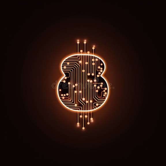 Modern Tech Coffee Cup with Power Button and Microchip Concept and with ...