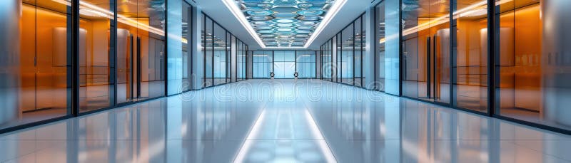 Modern Tech Company Hallway Design with Innovative Graphic ...