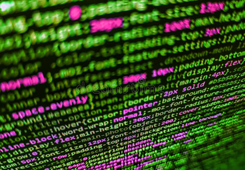 Modern Tech. Computer Programming Source Code. Hi-tech Modern Screen of ...