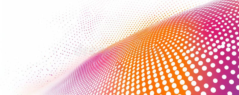 A Modern Tech Design with Halftone Dotted Circles in Shades of Magenta ...