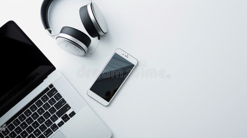 Modern Tech Gadgets, Including Sleek Smartphone and Stylish Headphone ...