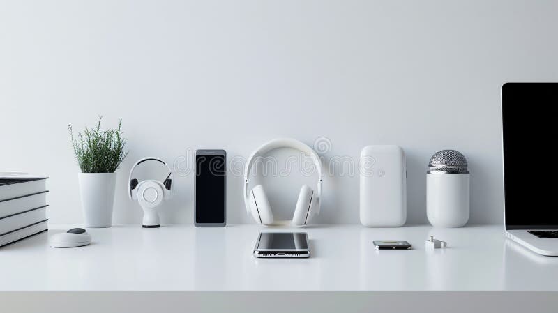 Modern Tech Gadgets, Including Sleek Smartphone and Stylish Headphone ...