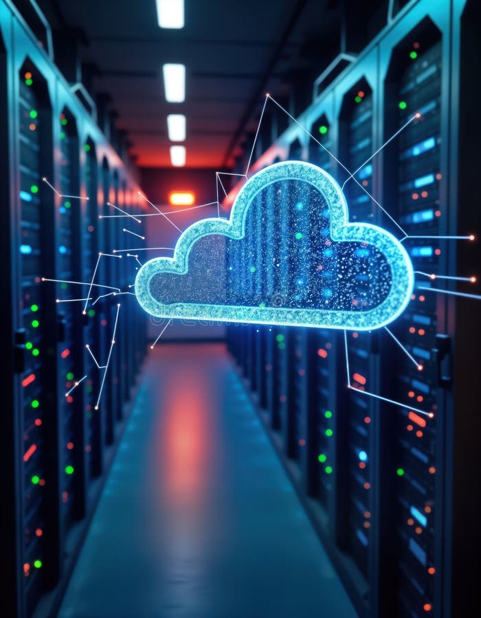 Modern Tech Lab Shows Cloud Computing Workshop. Businesses Learn Data Transfer. Hands-on ...