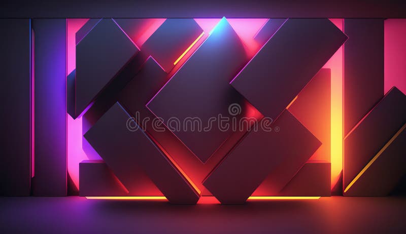 Modern Tech Light Neon Background. Trend Colorful Design Element for ...
