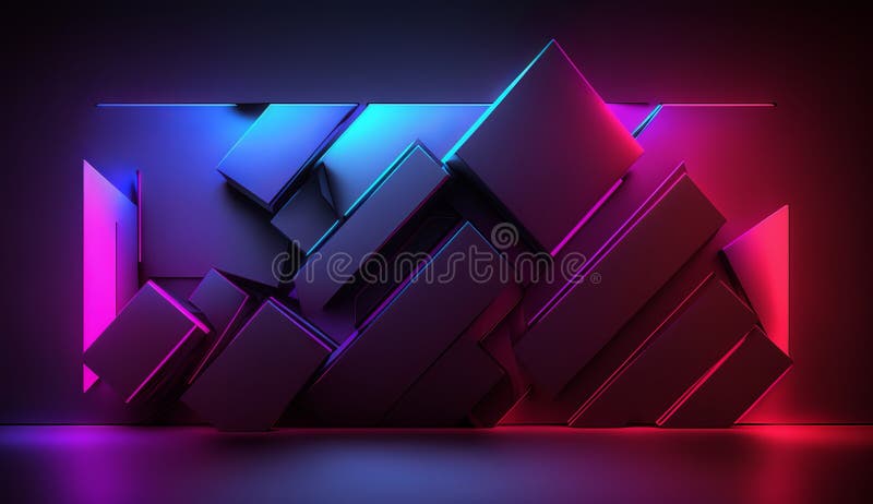 Modern Tech Light Neon Background. Trend Colorful Design Element for ...