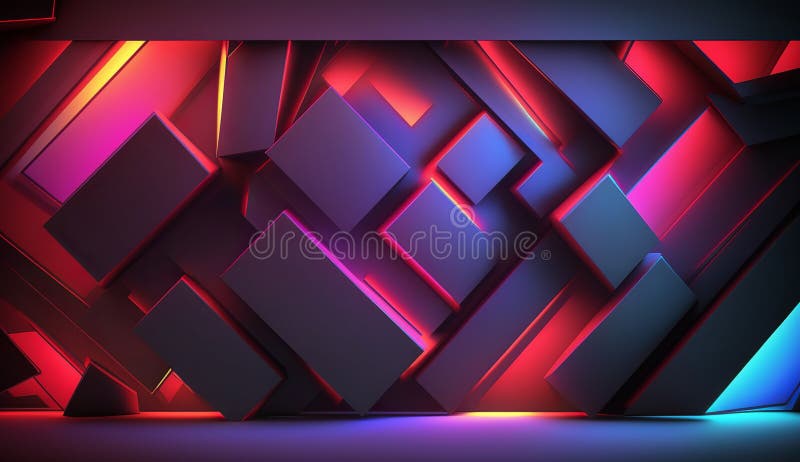Modern Tech Light Neon Background. Trend Colorful Design Element for ...