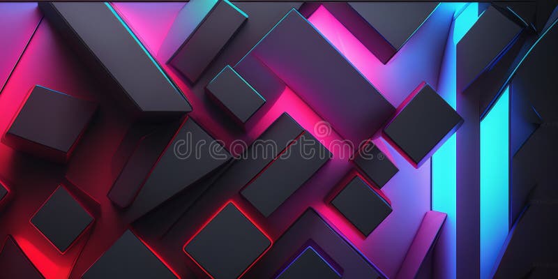 Modern Tech Light Neon Background. Trend Colorful Design Element for ...