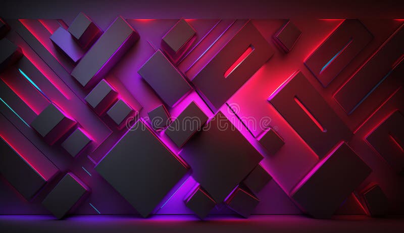 Modern Tech Light Neon Background. Trend Colorful Design Element for ...