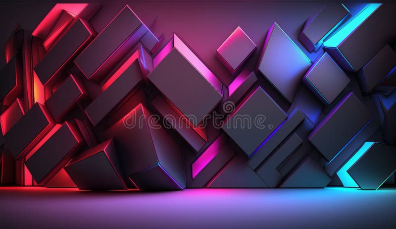 Modern Tech Light Neon Background. Trend Colorful Design Element for ...