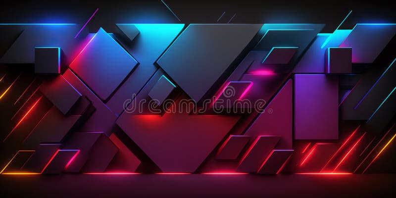 Modern Tech Light Neon Background. Trend Colorful Design Element for ...