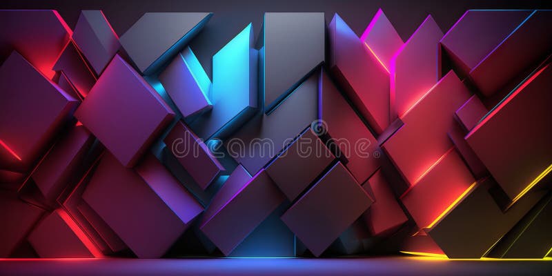 Modern Tech Light Neon Background. Trend Colorful Design Element for ...