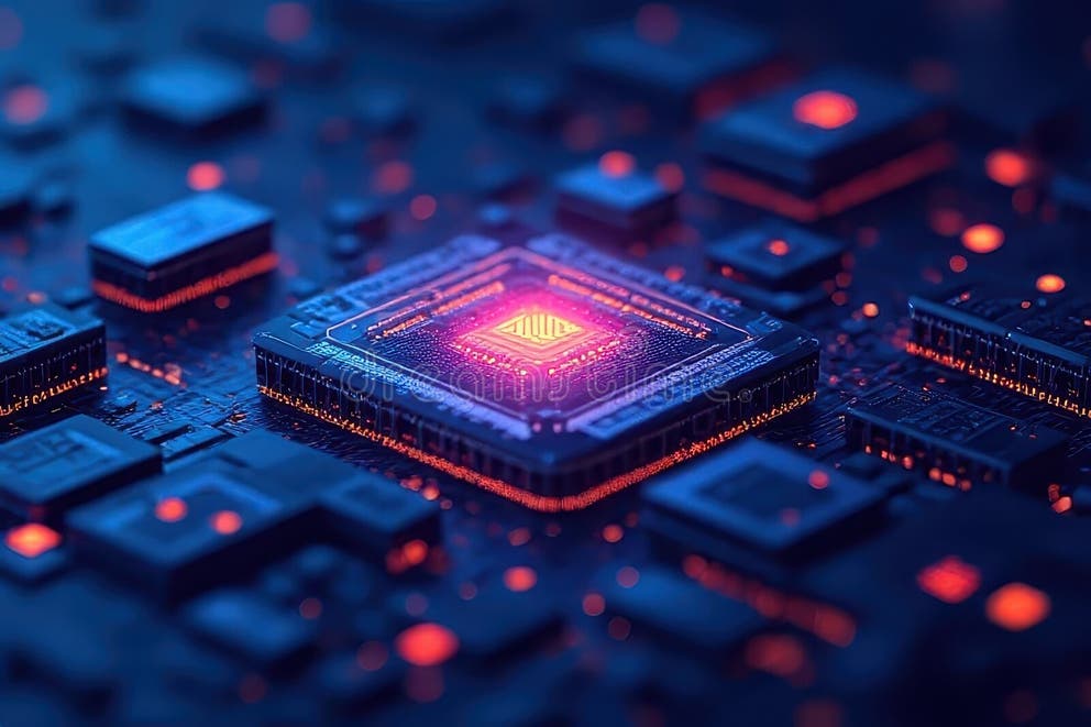 Modern Tech and Speedy Data Handling Stock Illustration - Illustration ...