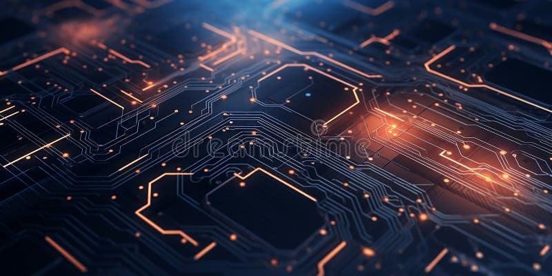 Modern Tech Theme Background Stock Illustration - Illustration of ...