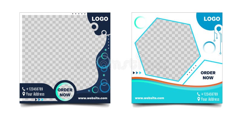 Modern Tech-themed Social Media Post Design Template Stock Vector ...