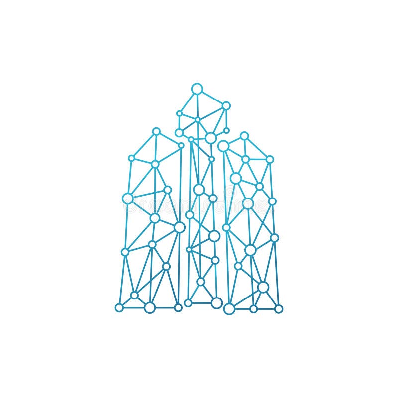 Modern Tech Town Logo Inspirations Template Stock Vector - Illustration ...