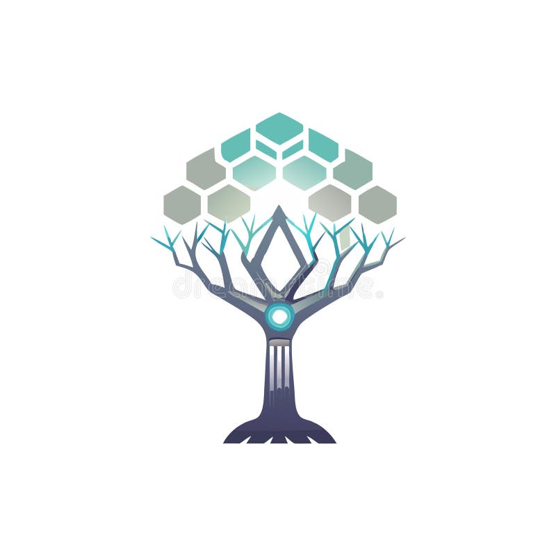 Modern Tech Tree Logo: Innovation, Connection, Growth, and ...