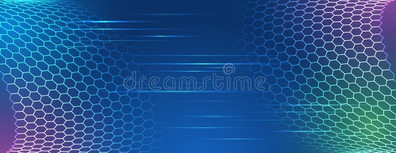 Modern Technical Background. Geometric Background with Hexagonal and ...