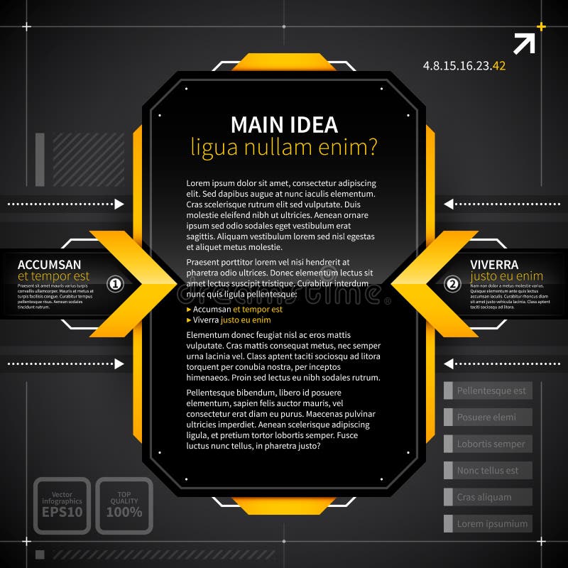 Modern Techno Background with Main Idea and Two Options. Stock Vector ...