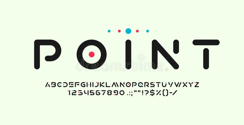 Modern Techno Font, Type or Typeface Geometric Abc Stock Illustration ...