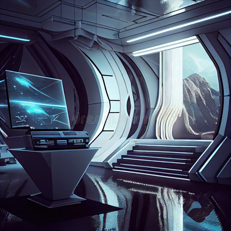 Modern Technocratic Interior Design with Screens and Installations Sci ...