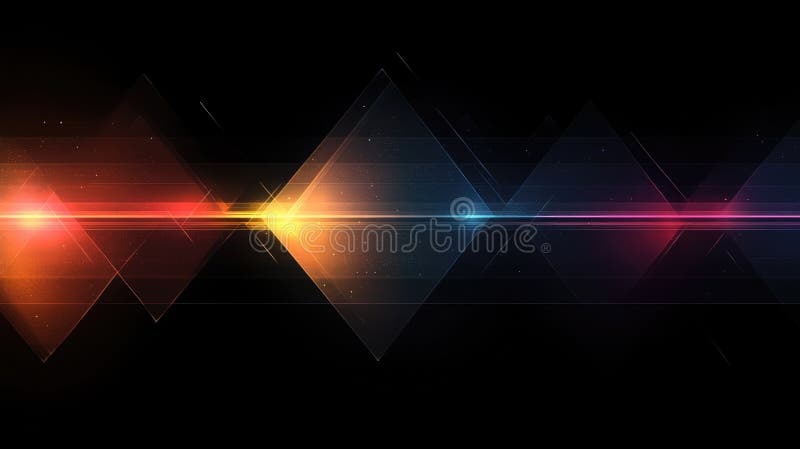 Modern Technological Aesthetic with Triangular Pattern on Sleek Black ...