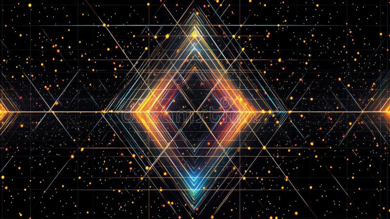 Modern Technological Aesthetic with Triangular Pattern on Sleek Black ...