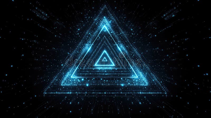 Modern Technological Aesthetic with Triangular Pattern on Sleek Black ...