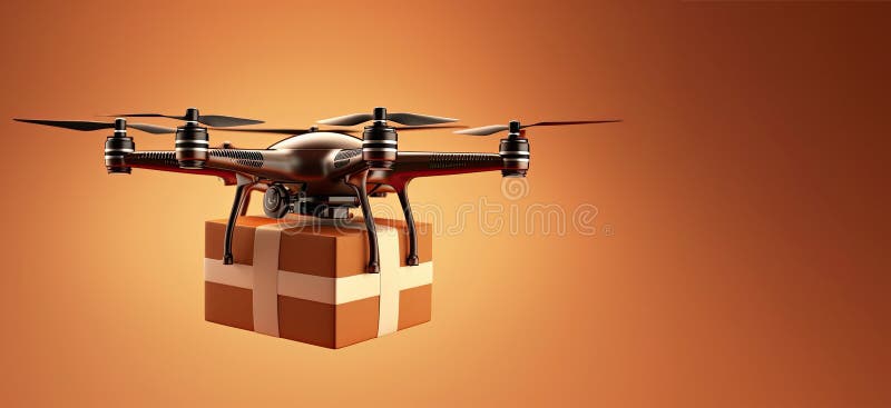 Modern Technological Delivery Innovation. Drone Delivery. Delivery of ...