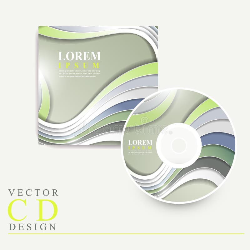 CD cover design template stock vector. Illustration of layout - 35185019
