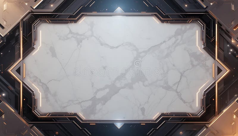 Modern Technological Frame with Marble Texture Background for Product ...