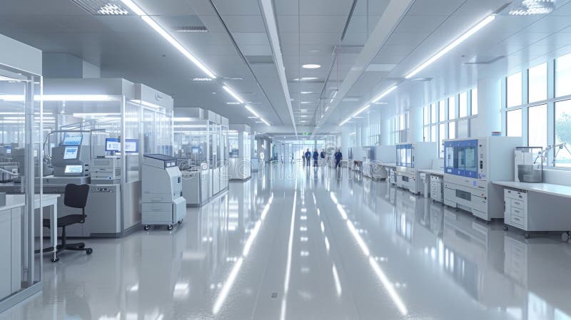 Modern Technological Laboratory with Advanced Equipment and Engineers ...