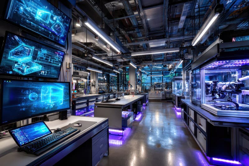 Modern Technological Laboratory Interior Advanced Research Equipment ...