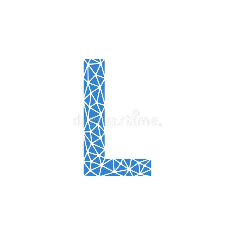 Modern Technological Logo of the Letter L in the Form of Digital ...
