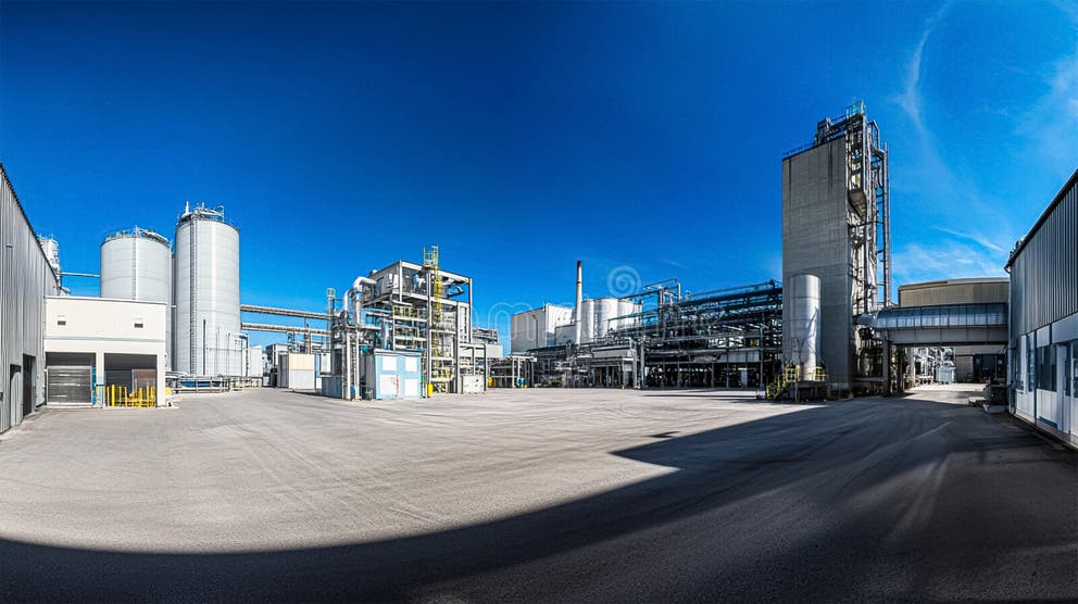 A Modern, Technologically Advanced Manufacturing Plant, Empty without ...