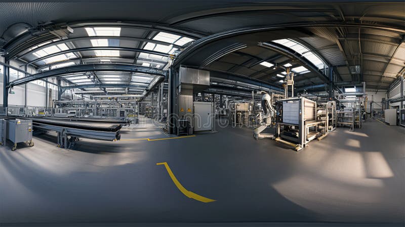 A Modern, Technologically Advanced Manufacturing Plant, Empty without ...
