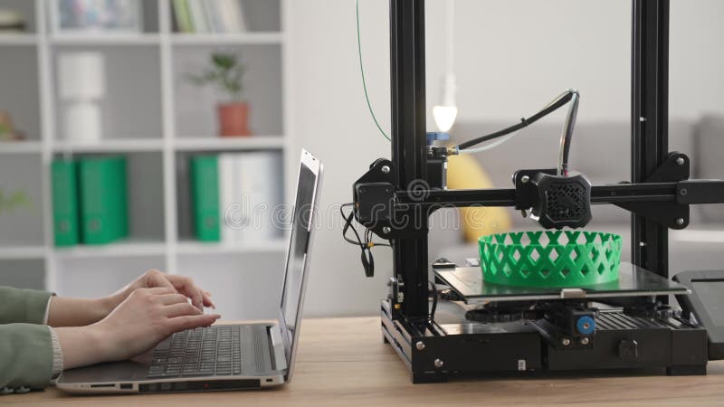 Modern Technologies, Creative Female Engineer Creates Three-dimensional ...