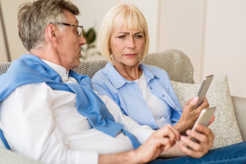 Elderly People Use Mobile Phones Stock Photos - Free & Royalty-Free ...