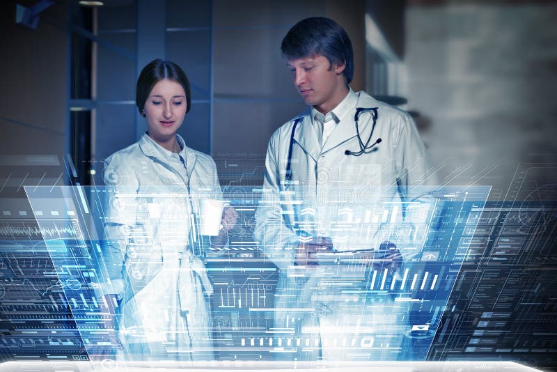 Modern Technologies in Medicine Stock Image - Image of medic, computer ...