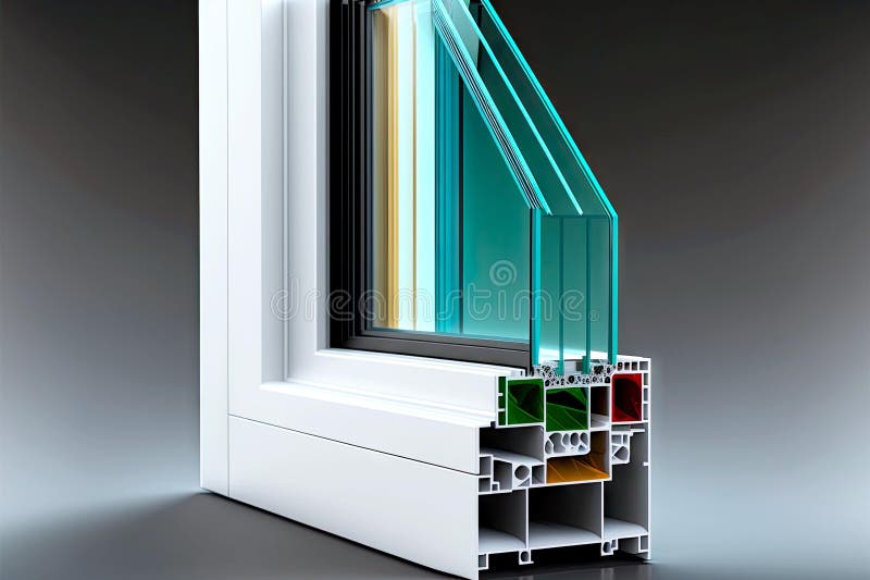 Modern Technologies Plastic Windows Profile with Double-glazed Windows ...